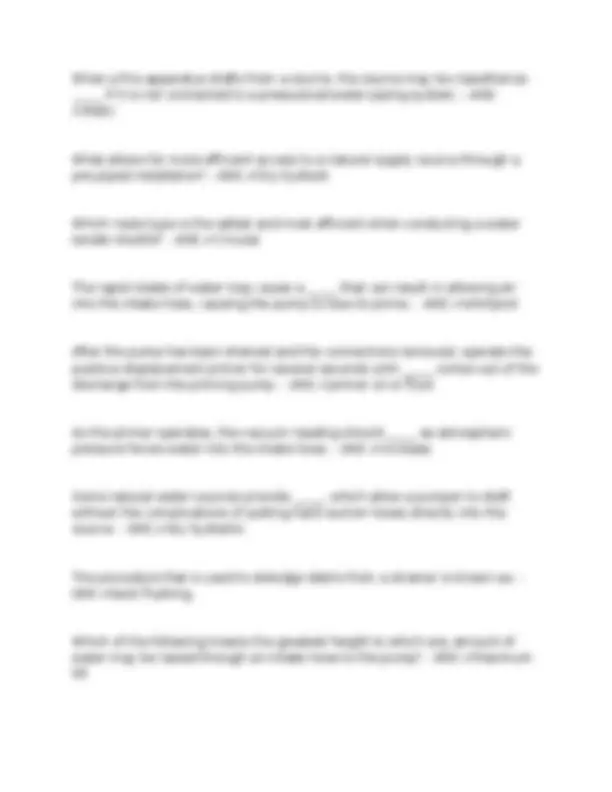 Pumping Apparatus Driver Operator Test Questions and Answers | Exams ...