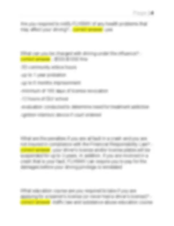 Florida Driver's License Handbook Study Guide | Exams Traffic Control ...
