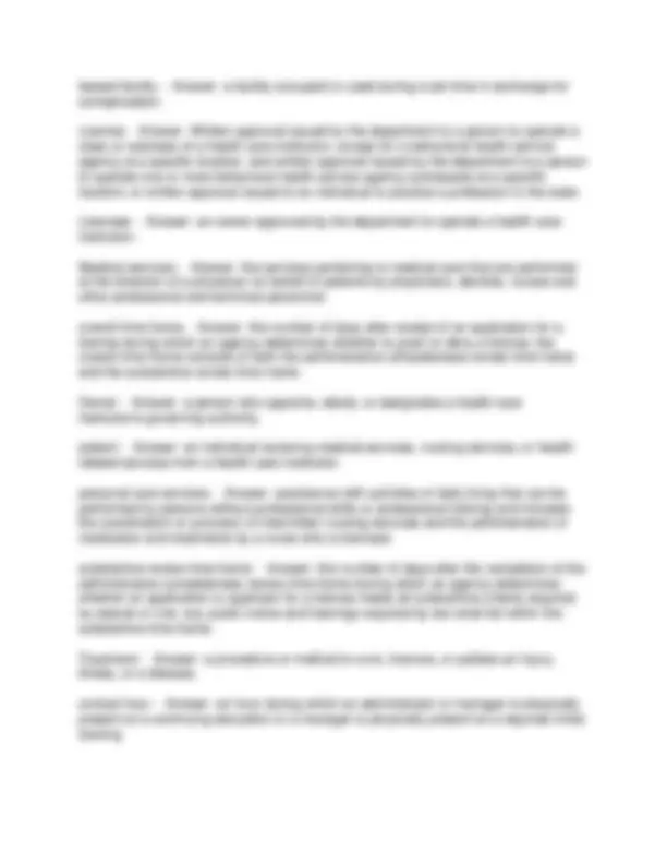 Assisted Living Facility Management: Key Definitions and Concepts ...