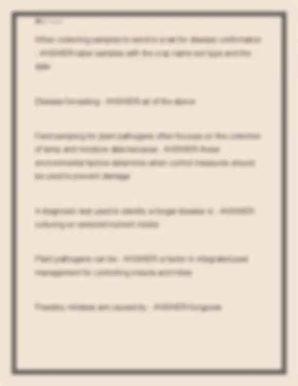 PCA PLANT PATHOGENS EXAM NEWEST 2025/2026 ACTUAL EXAM WITH COMPLETE ...