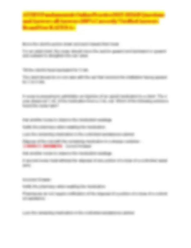 ATI RN Fundamentals Online Practice 2025/2026 B Questions & Answers 100 ...