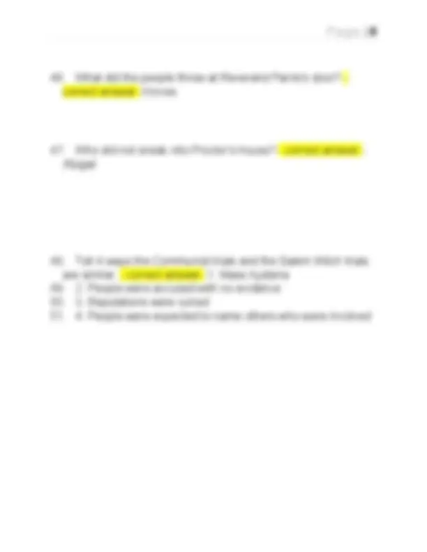 The Crucible Test Review: Questions and Answers | Exams English ...