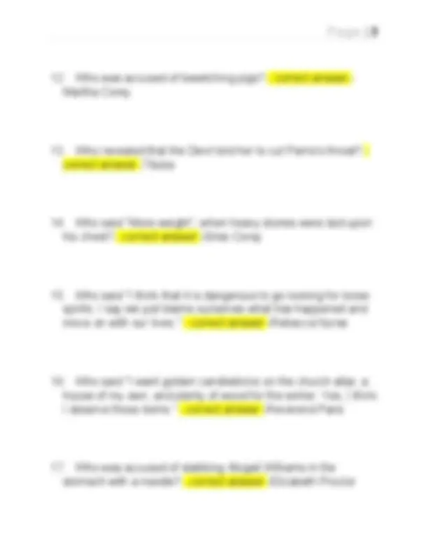 The Crucible Test Review: Questions and Answers | Exams English ...