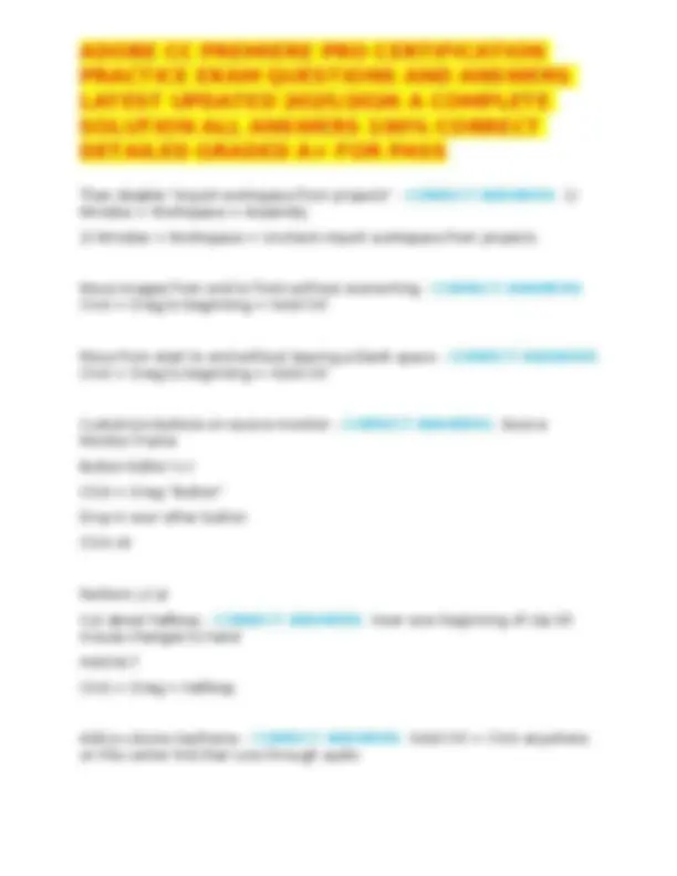 Adobe Premiere Pro Certification Practice Exam Q&A (2025/2026) | Exams ...