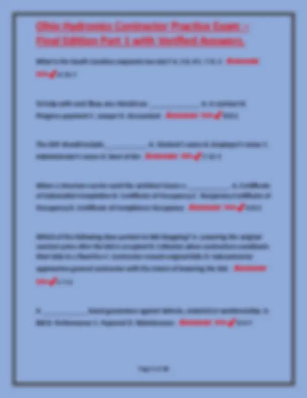 Ohio Hydronics Contractor Practice Exam – Final Edition Part 1 with ...