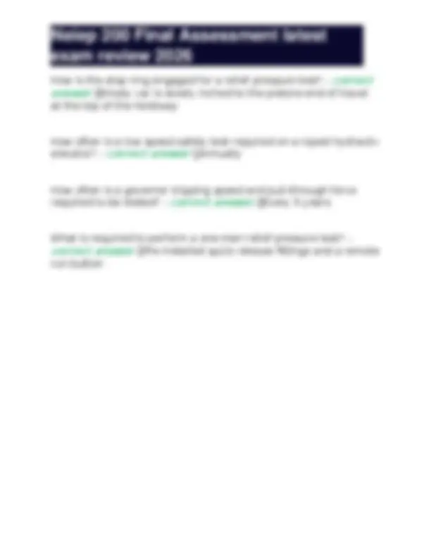 Elevator Maintenance Exam Review: A17.1 Code and Hydraulic Systems ...