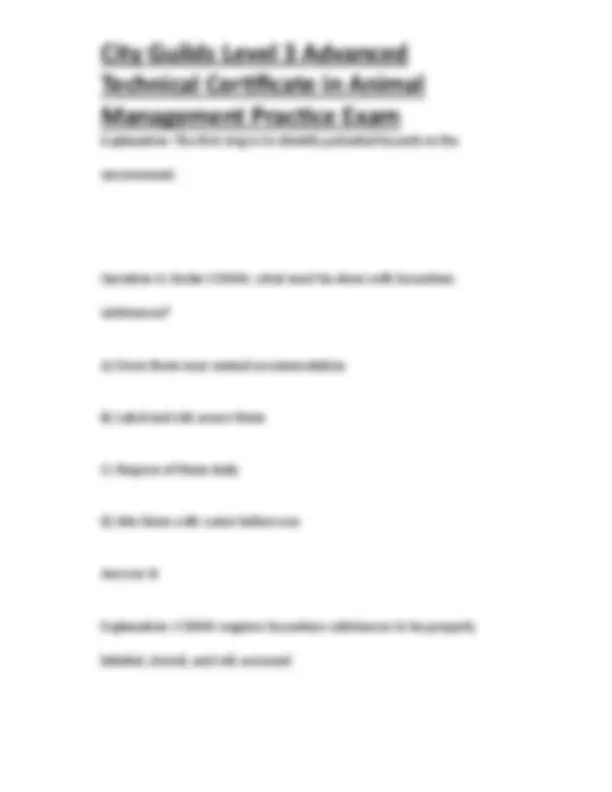 City Guilds Level 3 Advanced Technical Certificate in Animal Management ...