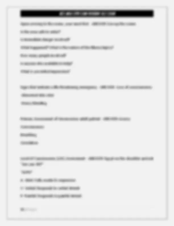 BLS AHA/CPR Exam Questions and Answers 2025/2026 | Exams Medicine | Docsity