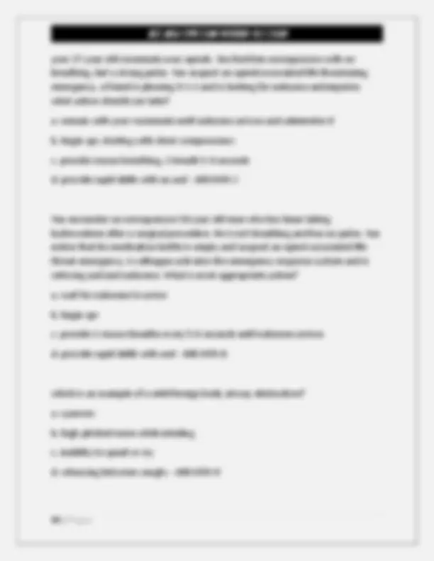 BLS AHA/CPR Exam Questions and Answers 2025/2026 | Exams Medicine | Docsity