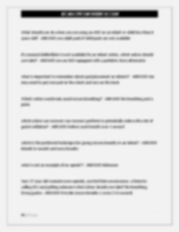BLS AHA/CPR Exam Questions and Answers 2025/2026 | Exams Medicine | Docsity