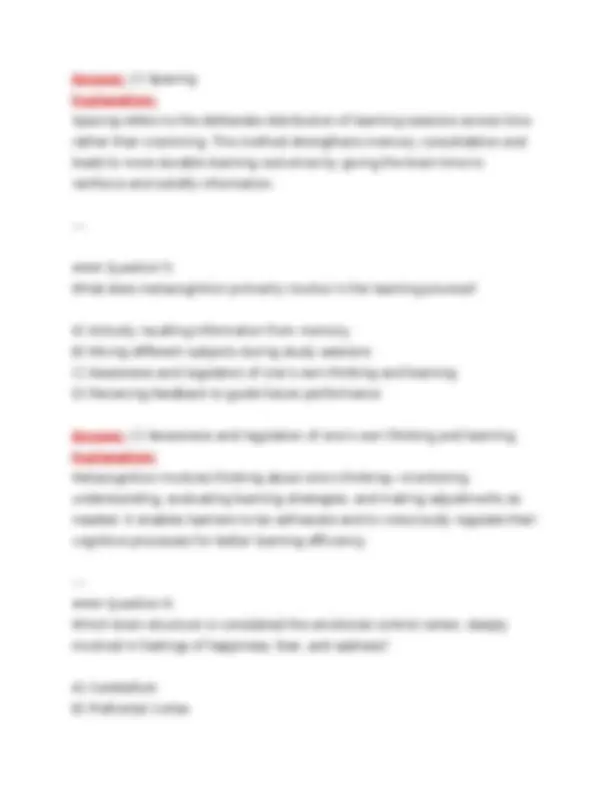 WGU D664 Learners and Learning Science Objective Assessment Exam (2025) | Actual Questions ...