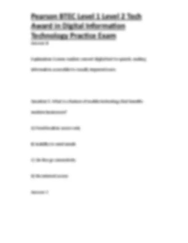 Pearson BTEC Level 1 Level 2 Tech Award in Digital Information ...