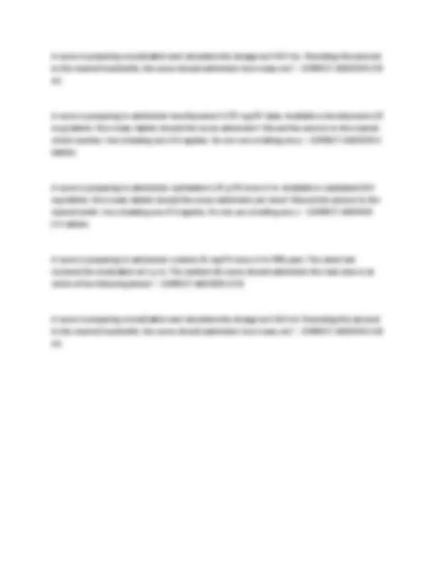 Dosage Calculation Practice Questions for Nurses | Exams Nursing | Docsity
