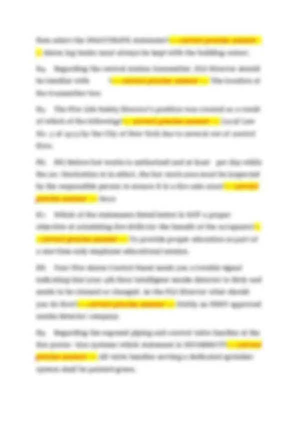 NYC Fire Life Safety Director (FLSD) Testbank Questions with 100% ...