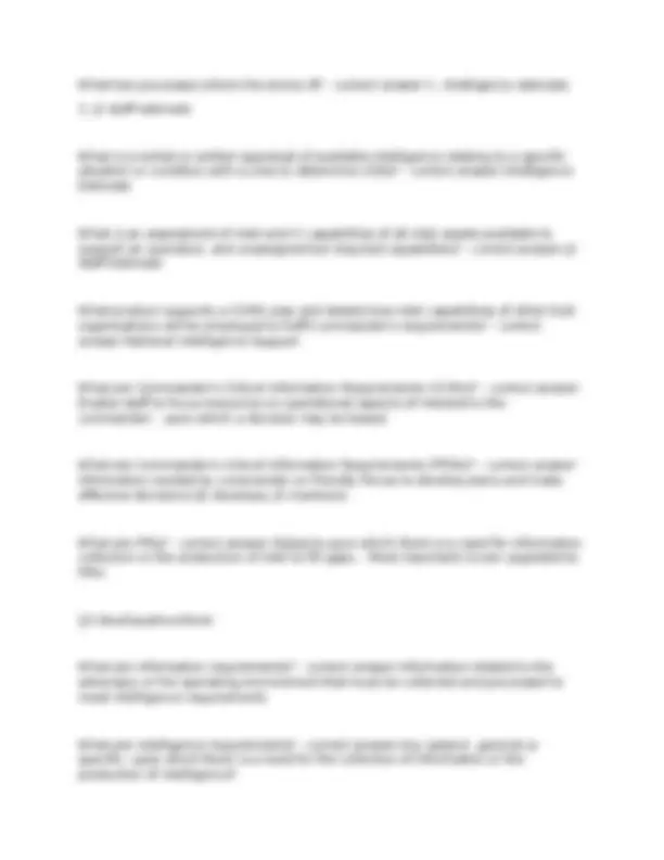 Joint Intelligence Process: Key Concepts and Definitions | Exams ...