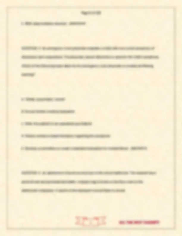 CHILD PRITE Exam – Psychiatry: Actual Exam with 200 Newest Questions ...
