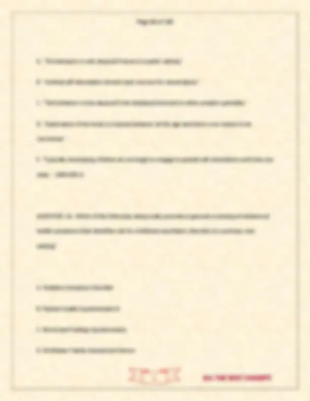 CHILD PRITE Exam – Psychiatry: Actual Exam with 200 Newest Questions ...