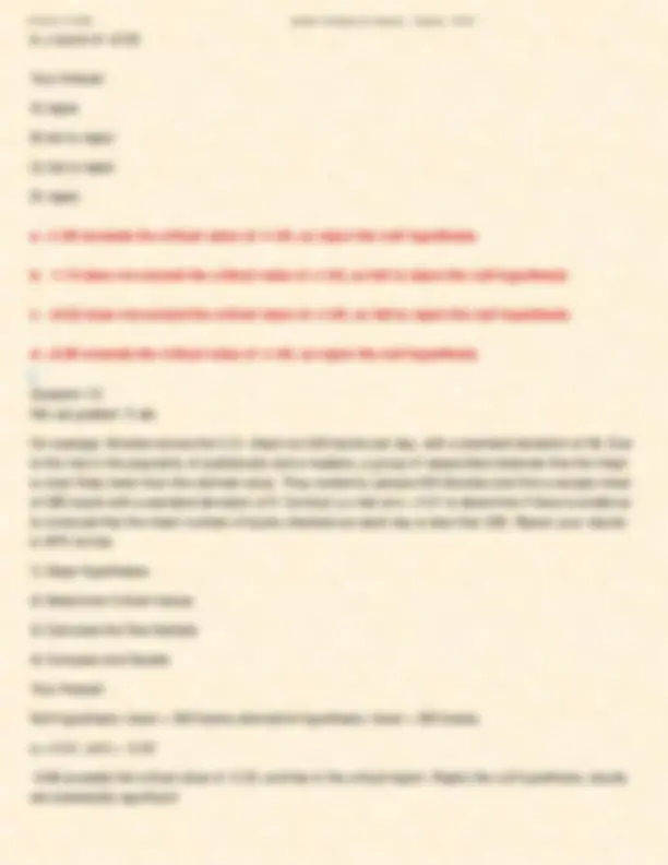 MATH 110 Module 4a 25 Statistics Questions and Correct Answers 2024 ...