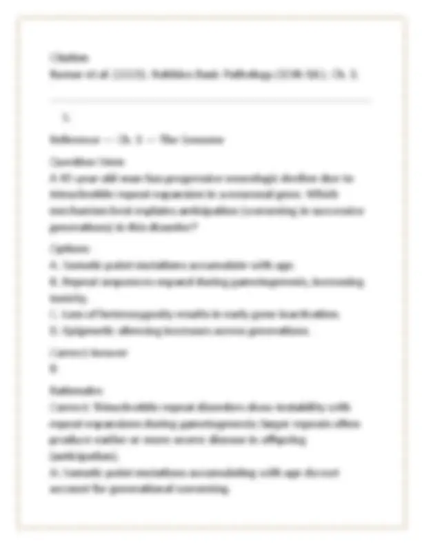 Robbins Basic Pathology — 10th Ed. Complete Test Bank | 20 MCQs/Chapter ...