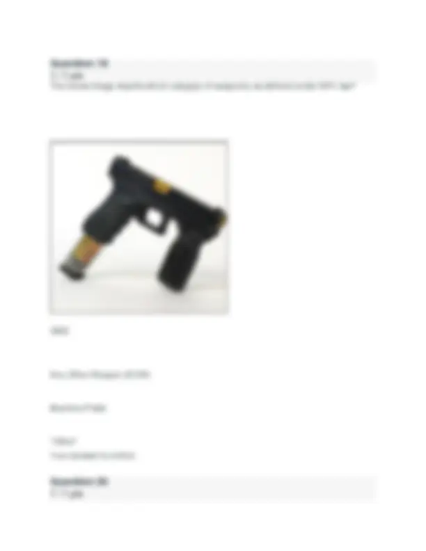 FTT111 Firearms Inspection and Troubleshooting Week 8 Final Exam with ...