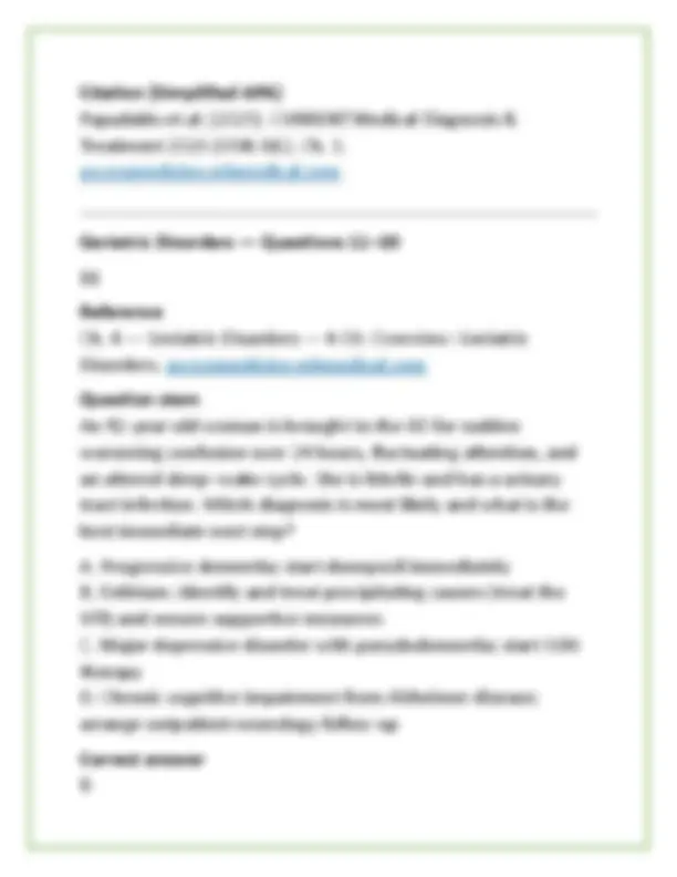 CMDT 2026 Test Bank — CURRENT Medical Diagnosis & Treatment (65th Ed ...