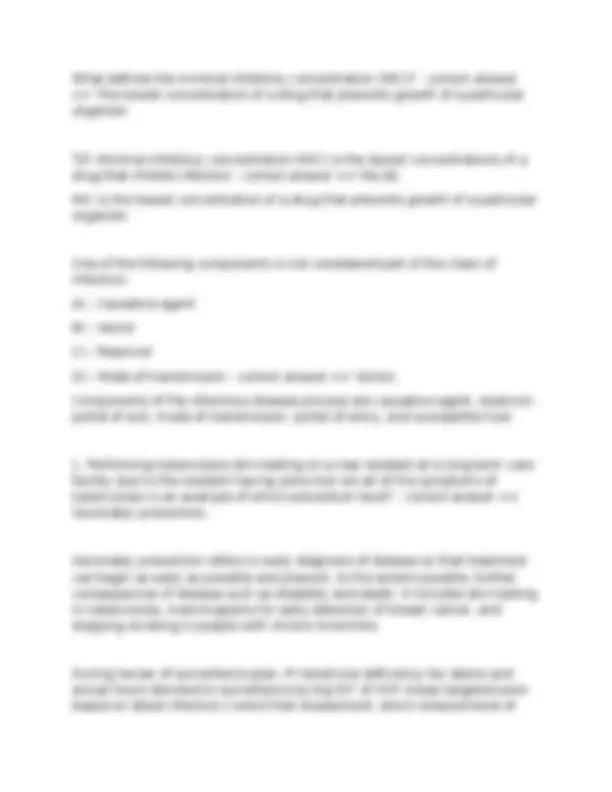 APIC LTC-CIP Practice Exam Questions and Answers | Exams Nursing | Docsity