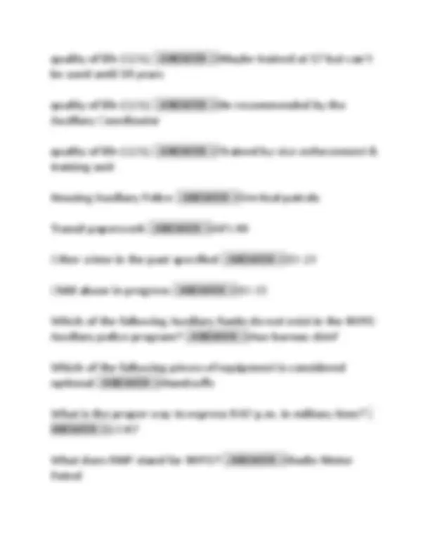 NYPD AUXILIARY POLICE PRACTICE EXAM WITH COMPLETE SOLUTIONS GUARANTEED ...