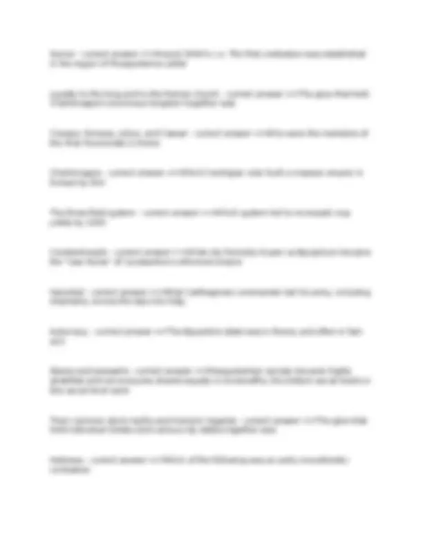 Western Civilization semester 1 exam, Western Civilization Test ...