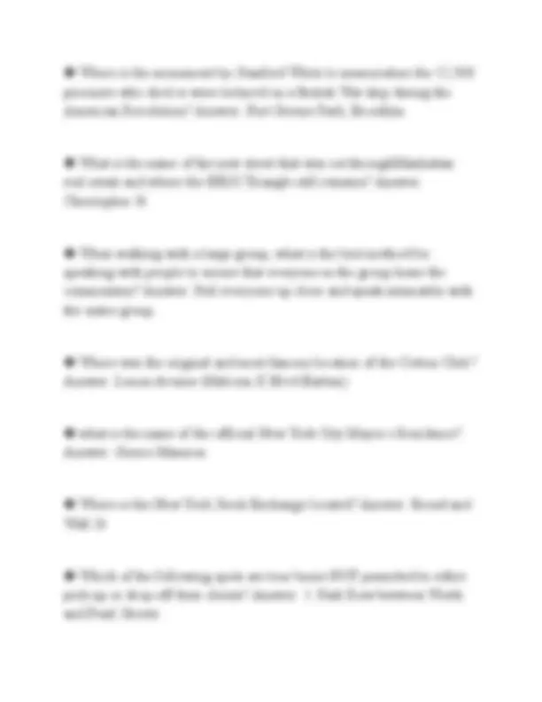 NYC TOUR GUIDE EXAM SCRIPT 2026 QUESTIONS WITH ANSWERS GRADED A+ ...