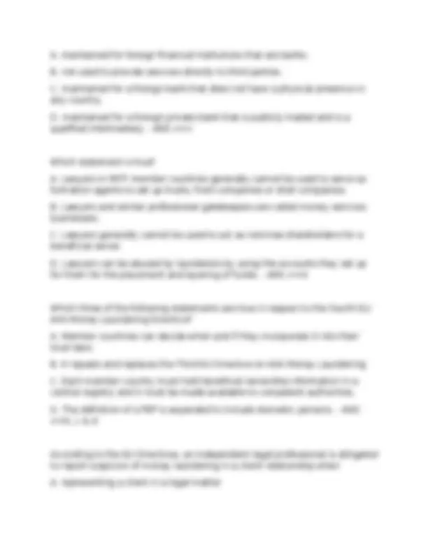 ACAMS Study Guide: Practice Questions and Answers | Exams Advanced ...