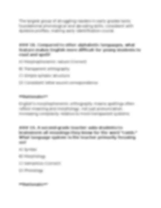 LETRS Unit 1 (2025/2026) Sessions 1–8 & Final Assessment | Real Q&As ...