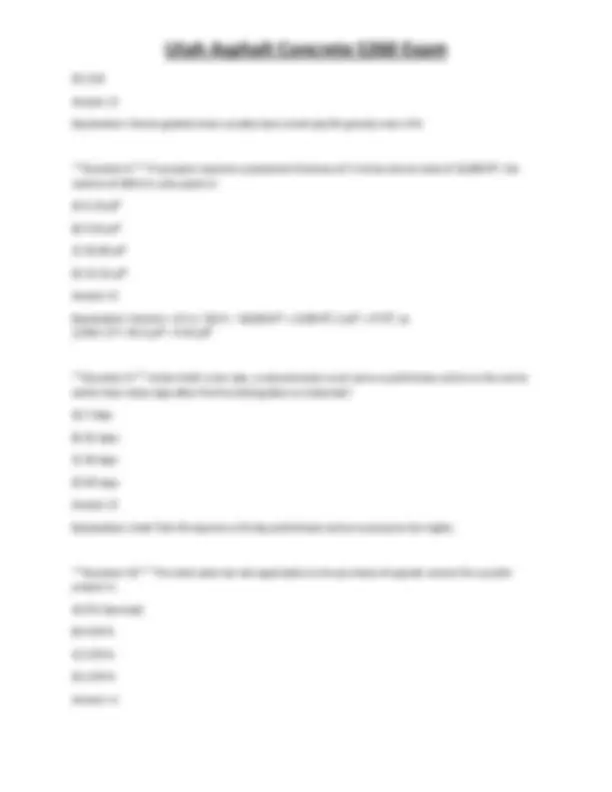 Utah Asphalt Concrete S260 Exam Questions and Answers | Exams ...