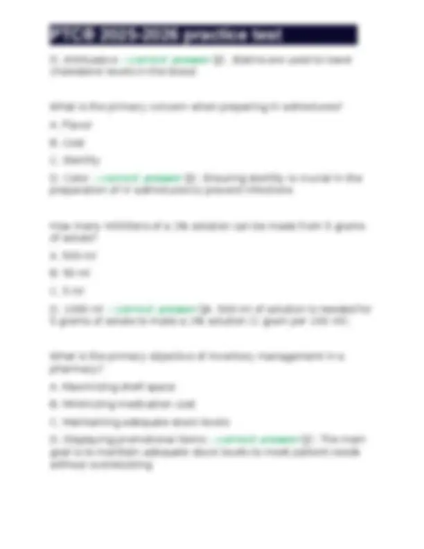 PTCB Pharmacy Technician Certification Exam Practice Questions | Exams ...