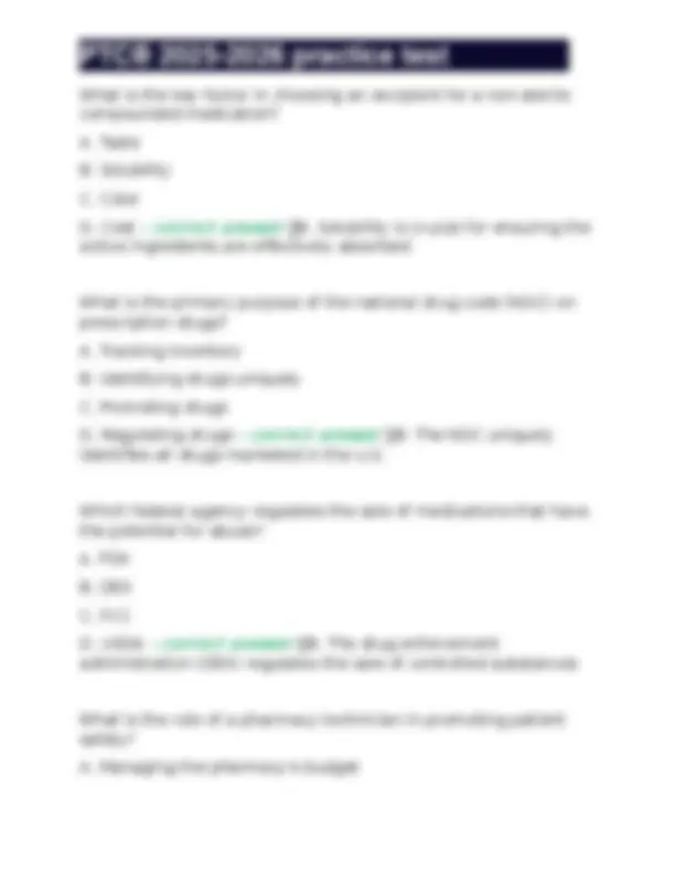 PTCB Pharmacy Technician Certification Exam Practice Questions | Exams ...