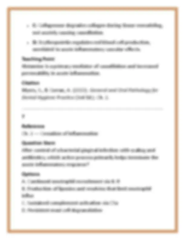 General & Oral Pathology Test Bank (Myers & Curran) – Dental Hygiene ...