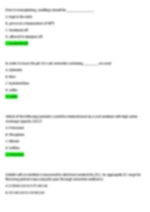 Horticulture Exam 2 Test Bank: Plant Science & Greenhouse Management Q ...