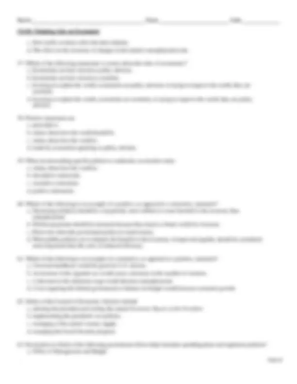 Test Bank for Principles of Microeconomics, 10th Edition by N. Gregory ...
