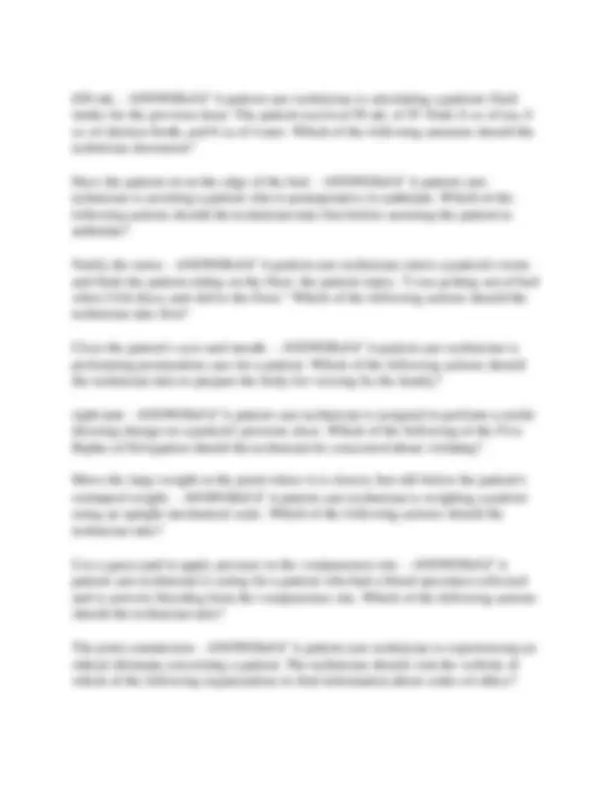 NHA: PATIENT CARE TECH EXAM REVIEW QUESTIONS AND ANSWERS WITH VERIFIED ...