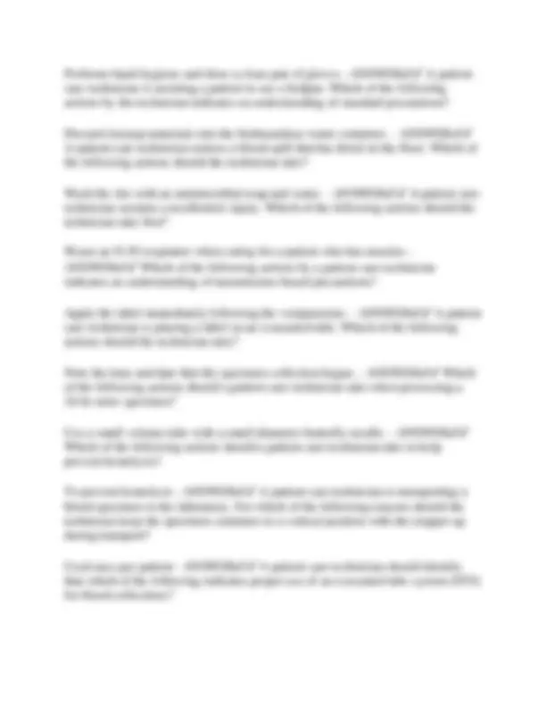 NHA: PATIENT CARE TECH EXAM REVIEW QUESTIONS AND ANSWERS WITH VERIFIED ...