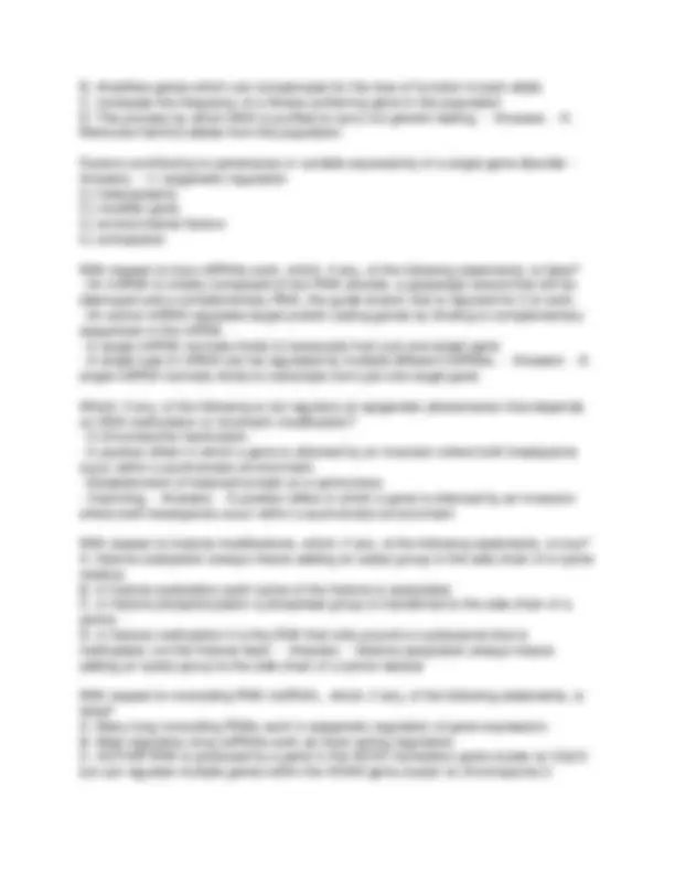 Genetics Exam 2 Quiz: Questions and Answers | Exams Social Sciences ...