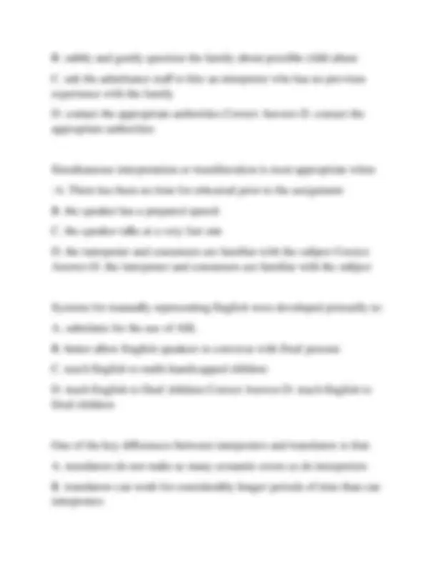 NIC (National Interpreter Certification) Questions with Correct Answers ...