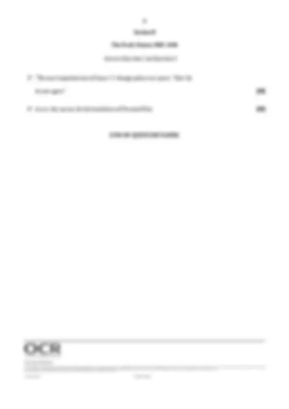 2025 OCR A Level History A Y108/01 The Early Stuarts and the Origins of ...