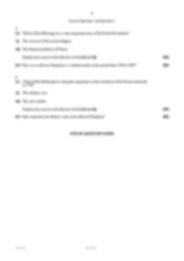 2025 OCR A Level History A Y213/01 The French Revolution and the rule ...
