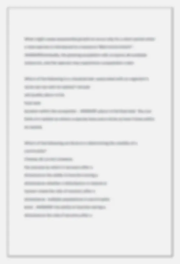 AP BIOLOGY UNIT 4 ACTUAL COMPLETE REAL EXAM QUESTIONS WITH 100% CORRECT ...
