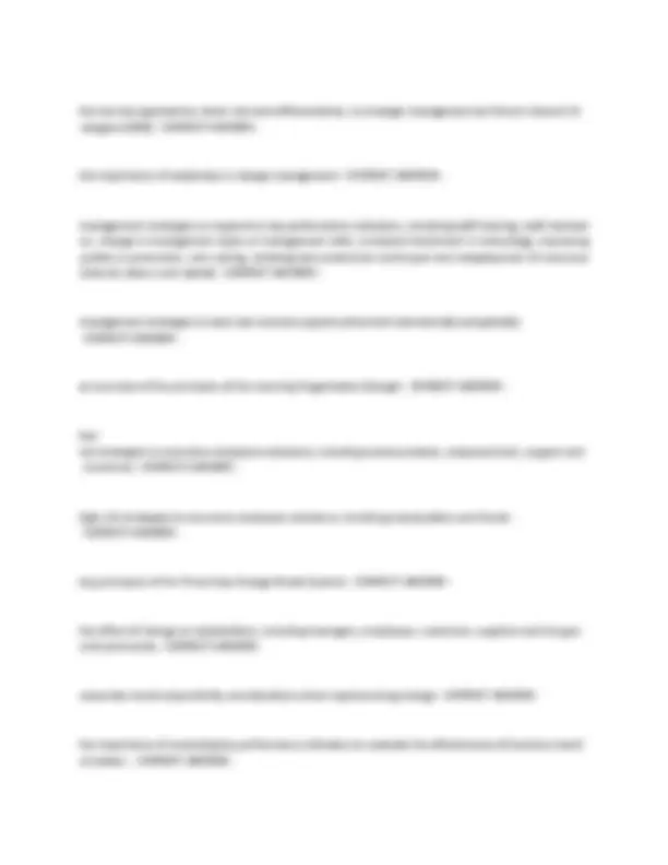 Business Management 2025-2026 Exam Revision Questions With Correct ...