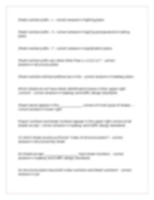 FDOT Plan Reading Exam with Answers | Exams Transportation Engineering ...