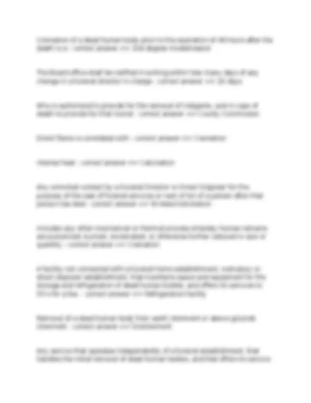 Florida Funeral State Test Study Guide with Complete Solutions | Exams ...