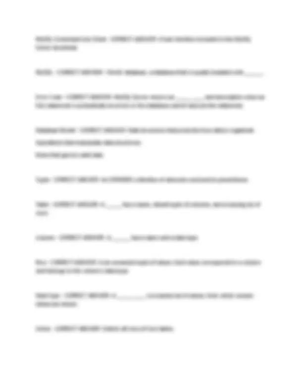 Database Application Objective Assessment Exam with Verified Answers | Exams Advanced Education ...