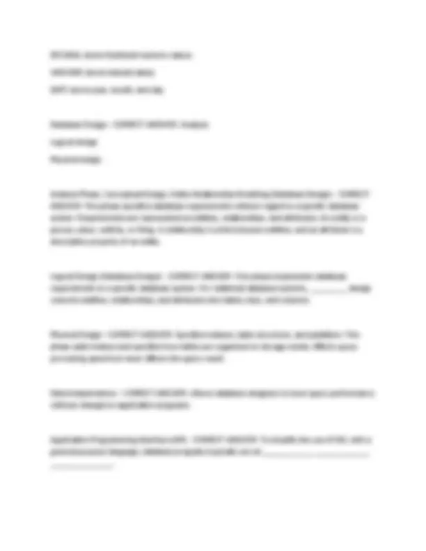 Database Application Objective Assessment Exam with Verified Answers | Exams Advanced Education ...