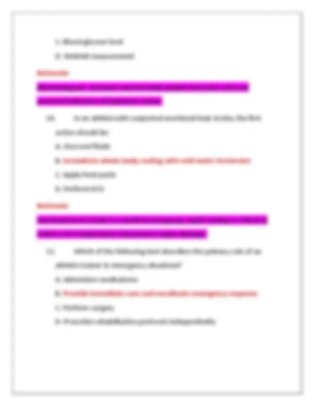 Illinois Athletic Trainer Licensing Examination Practice Questions And ...